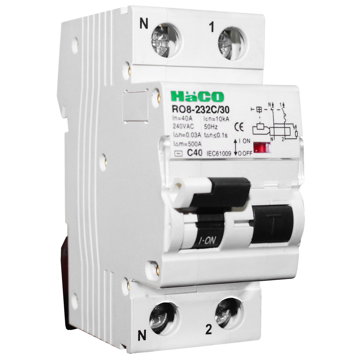 Haco RO8-232C/30 RCBO 20A 240V 10kA | Easy Hardware