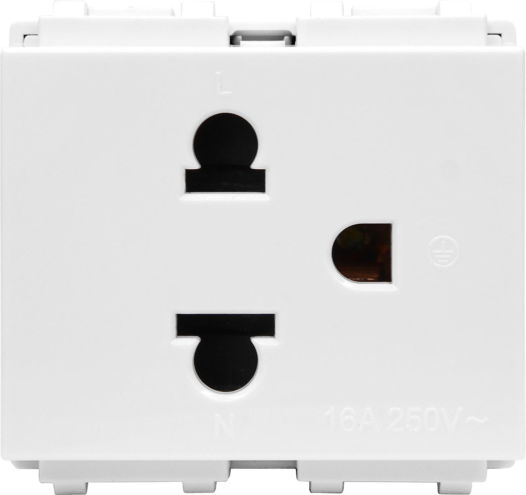 HACO IC-E132 Single 3 Pins Euro-American Socket 16A 250V | Easy Hardware