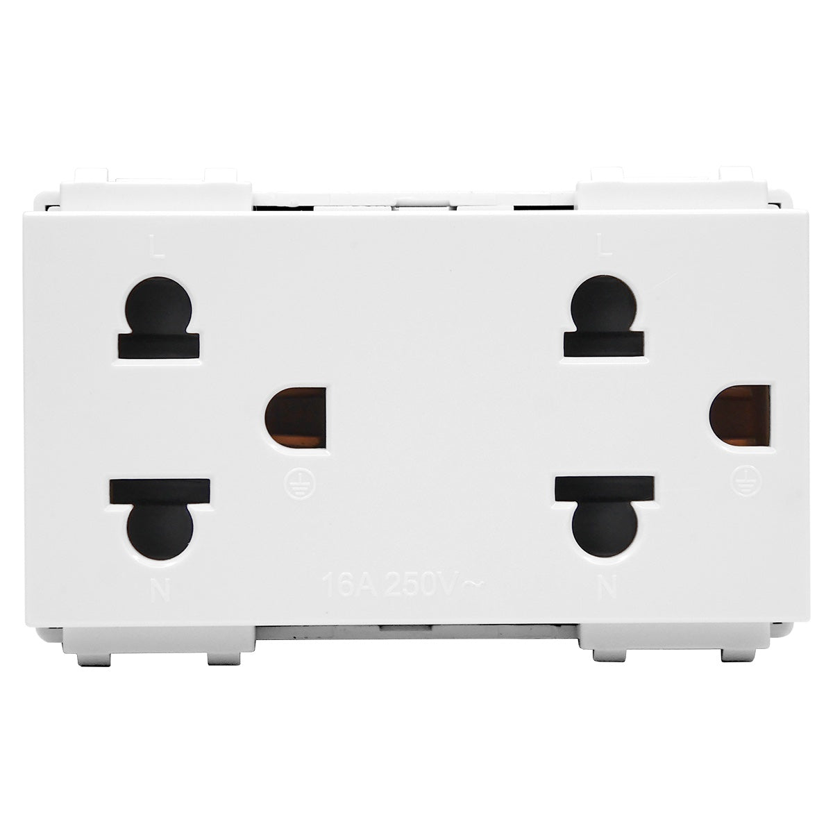 Haco IC-E233 Duplex 3 Pin Euro-American Socket16A 250V | Easy Hardware