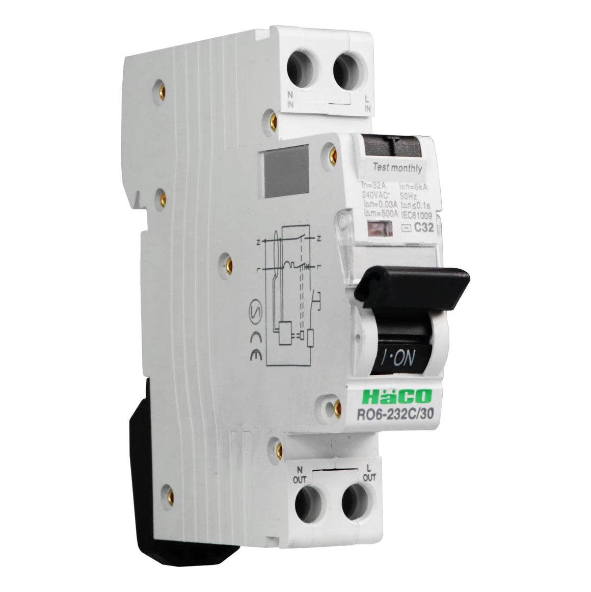 Haco RO6-232C/30 RCBO 32A 240V 6kA | Easy Hardware